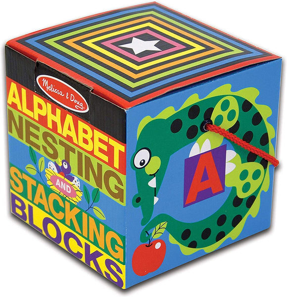 Melissa and Doug 10-Piece Alphabet Nesting and Stacking Blocks – S&D Kids