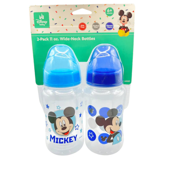 Disney Mickey Mouse 2-Pack 11oz Wide-Neck Bottles – S&D Kids