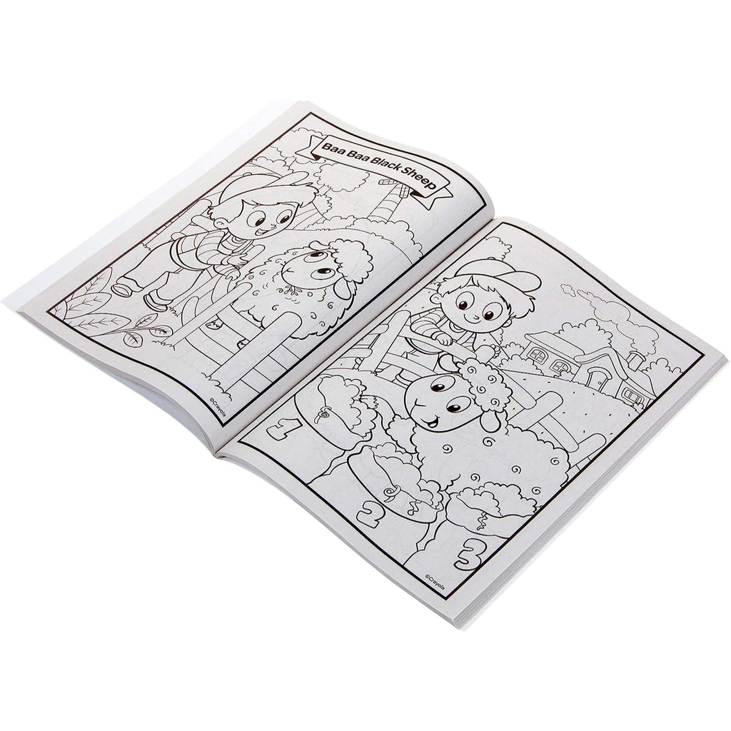Crayola Nursery Rhymes Coloring Book with Stickers, 96 Coloring Pages ...