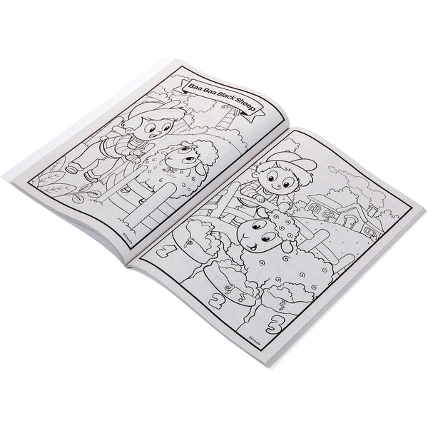 Crayola Nursery Rhymes Coloring Book with Stickers, 96 Coloring Pages ...