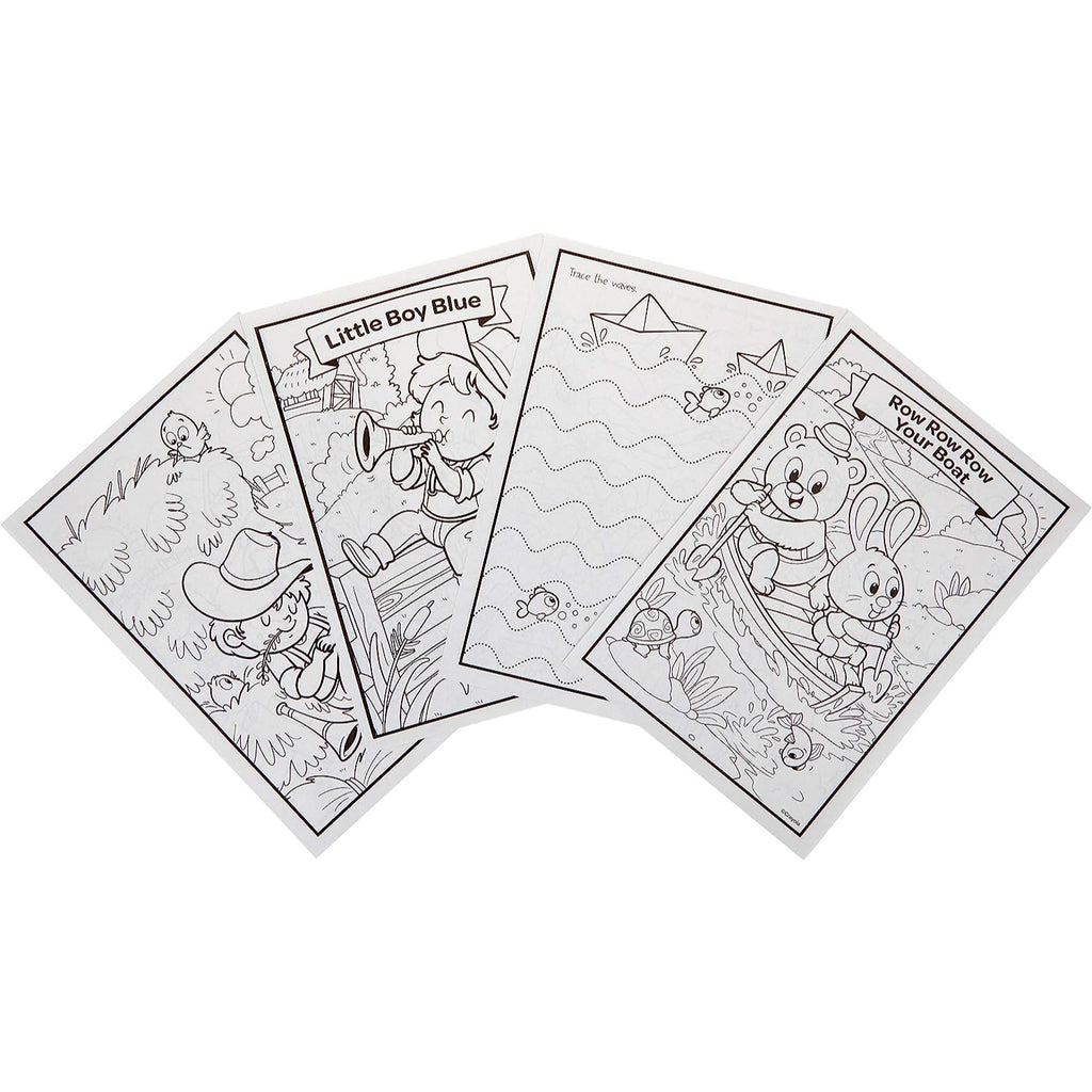 Crayola Nursery Rhymes Coloring Book with Stickers, 96 Coloring Pages ...