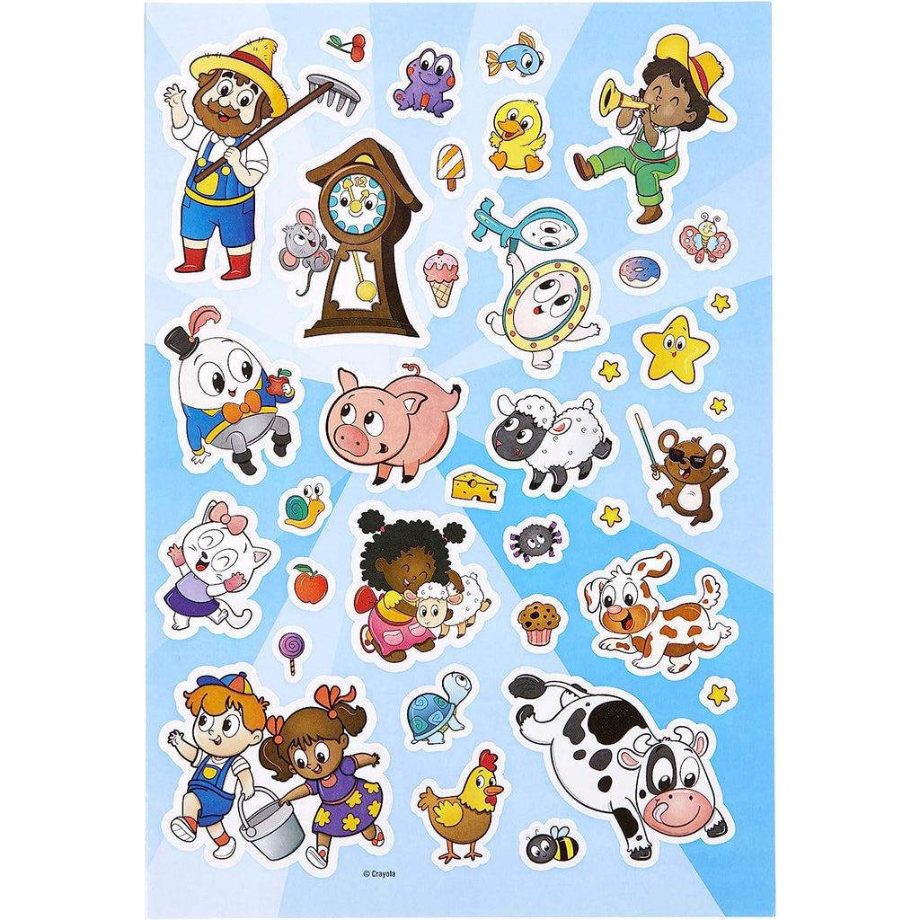Crayola Nursery Rhymes Coloring Book with Stickers, 96 Coloring Pages ...