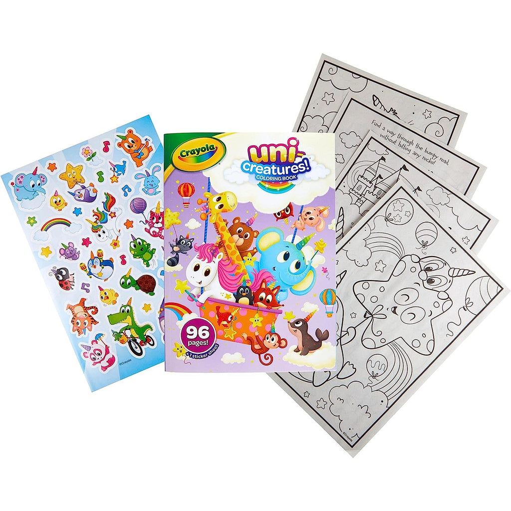 Crayola Uni-Creatures Coloring Book, 96 Unicorn Coloring Pages, Gift f ...