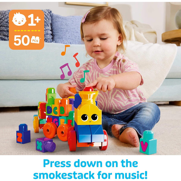 Fisher Price MEGA BLOKS 50pc ABC Musical Train – S&D Kids
