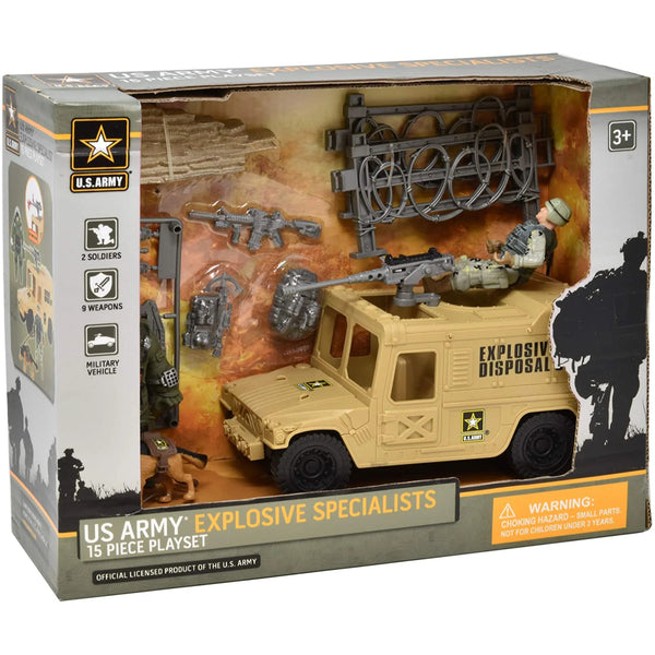 U.S. Army Explosive Specialists Military Toy 15 Piece Playset, 3+ Year ...