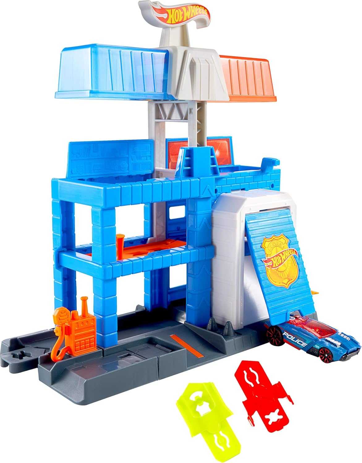 Mattel Hot Wheels City Downtown Police Tower Playset for Kids 3+ Years ...