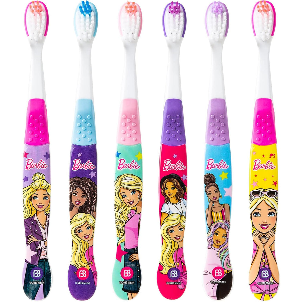 Brush Buddies 6 Pack Barbie Toothbrushes for Kids, Children's Toothbru ...