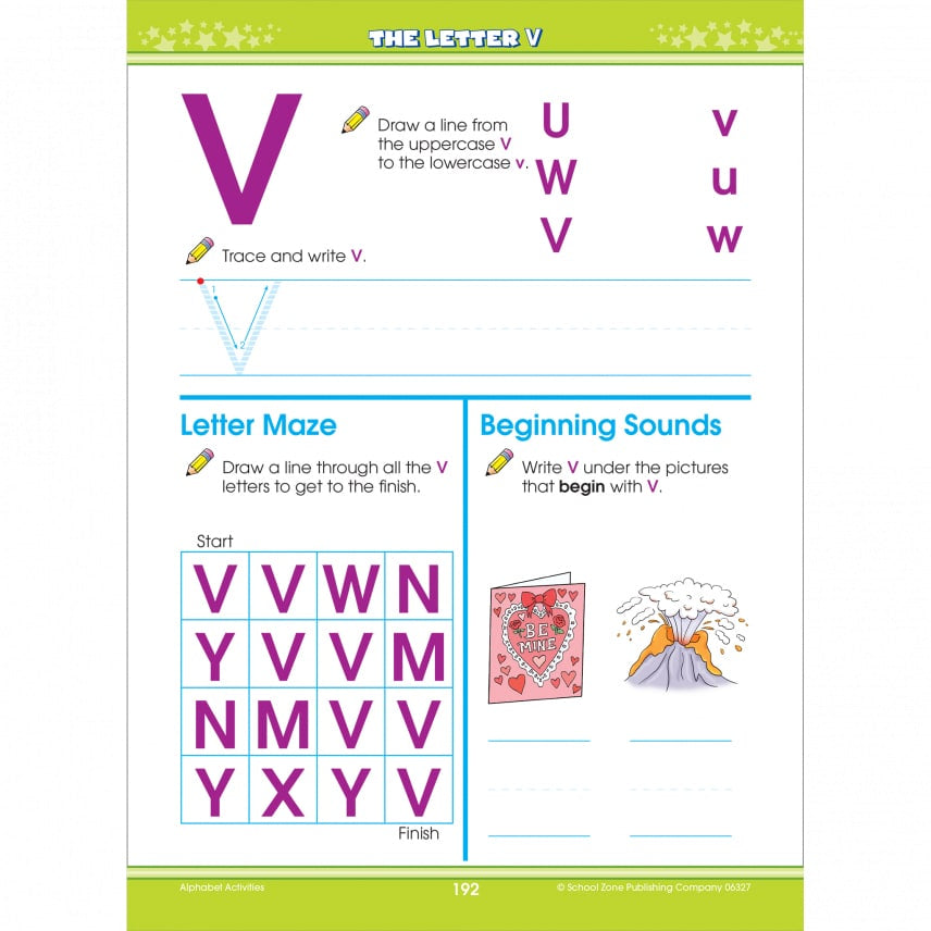 School Zone Big Alphabet Preschool Workbook – S&D Kids