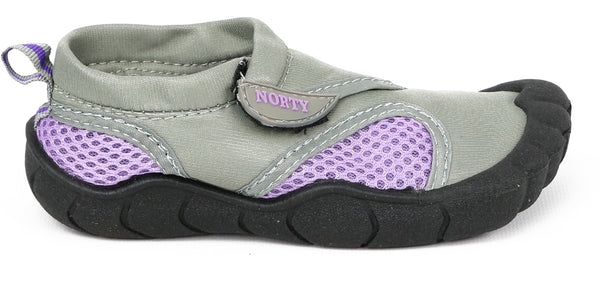 Norty Girls Velcro Aqua Socks Pool Beach Water Shoe, Sizes 5-10 – S&D Kids