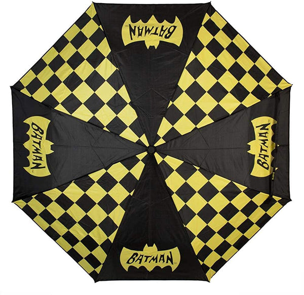 DC Batman Classic Logo and Checkered Panel 42 Auto-Open Umbrella – S&D Kids