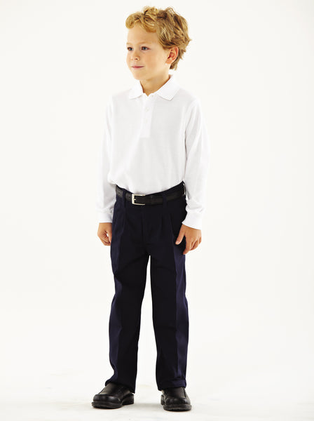 Galaxy Boys 4-7 Long Sleeve Polo School Uniform Shirt – S&D Kids