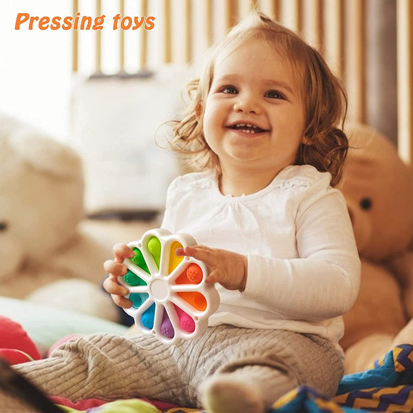 ThinkKool Toys Dimple Digits 1-10 Flower Dimples Fidget Popper Toy – S ...