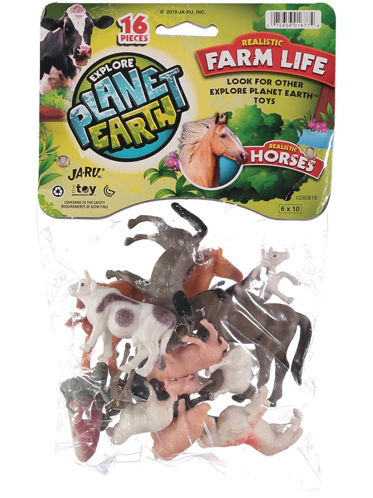 Ja-Ru Planet Earth Realistic Farm Animals 16-Piece – S&D Kids