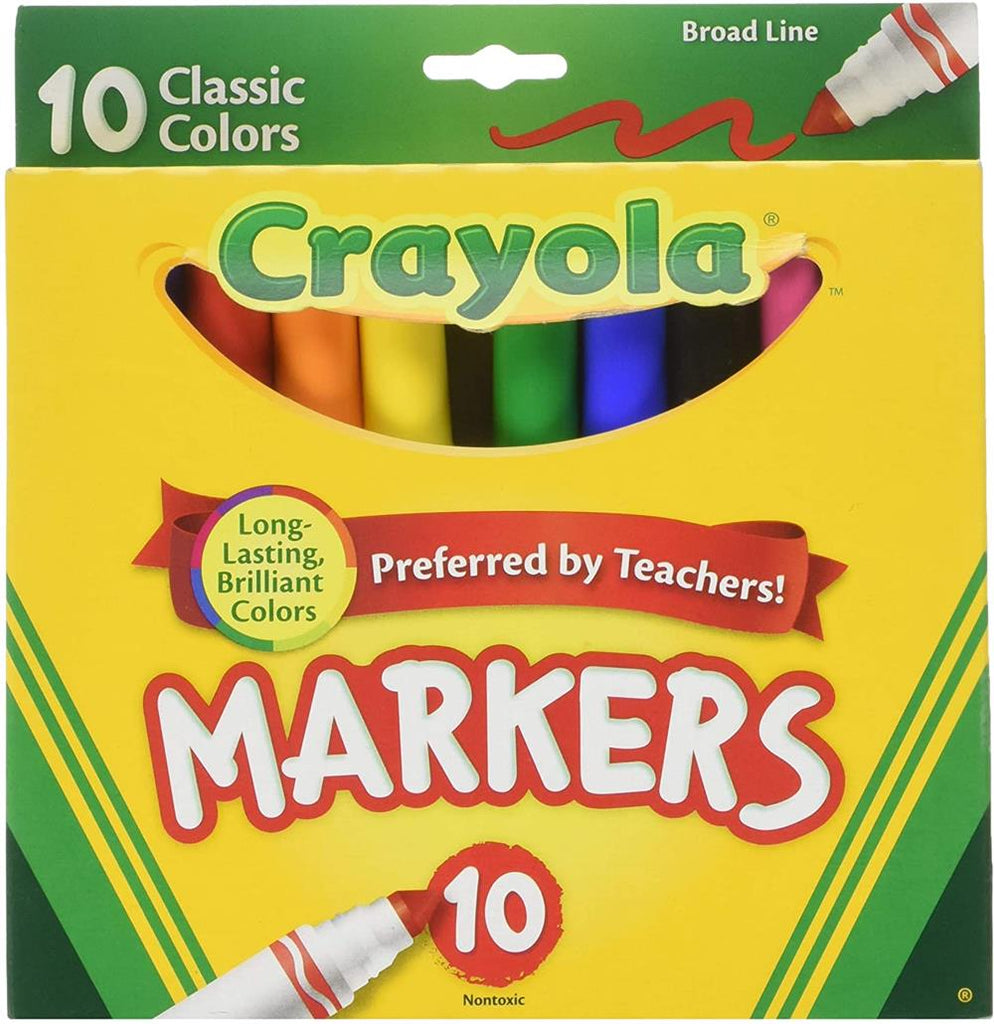 Crayola Classic Color Broad Line Markers, 10 Count – S&D Kids