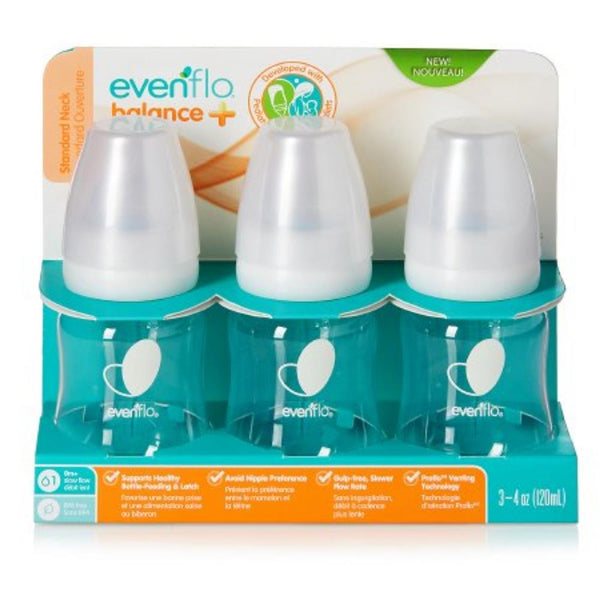 Evenflo Feeding Balance + Standard Neck 4 oz. 3-Pack – S&D Kids